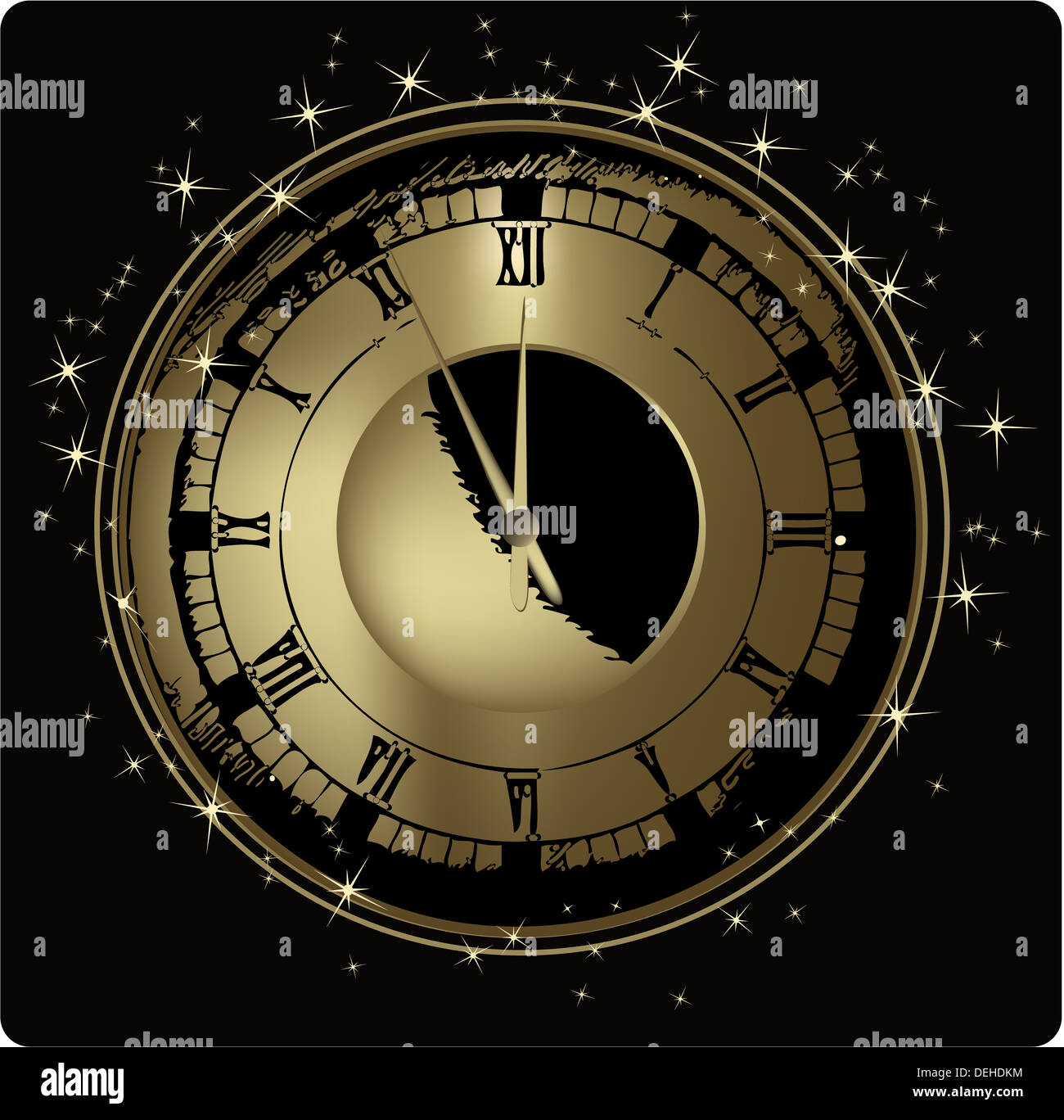 New Year's clock Stock Photo - Alamy