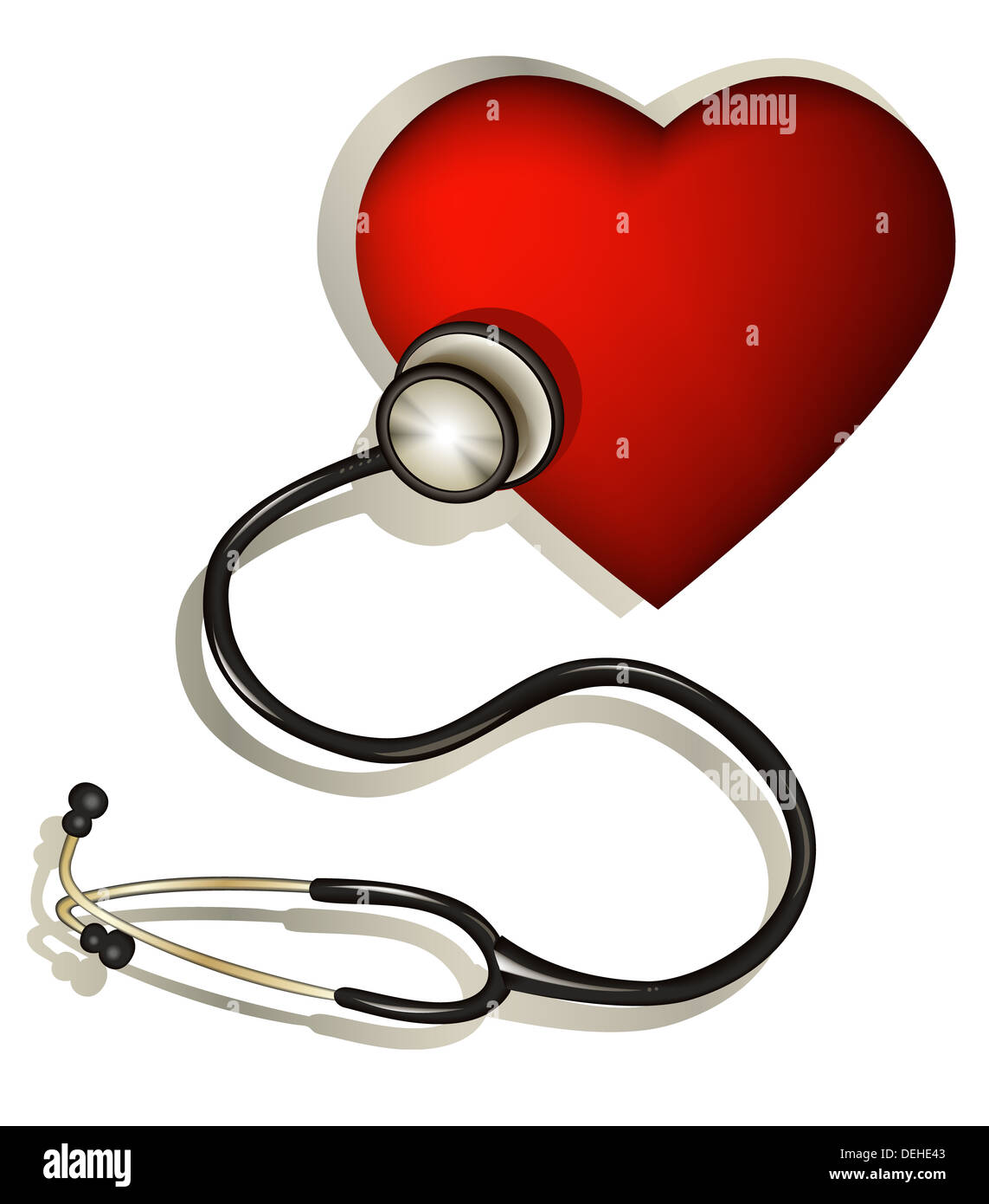 Heart medical illustration Cut Out Stock Images & Pictures - Alamy