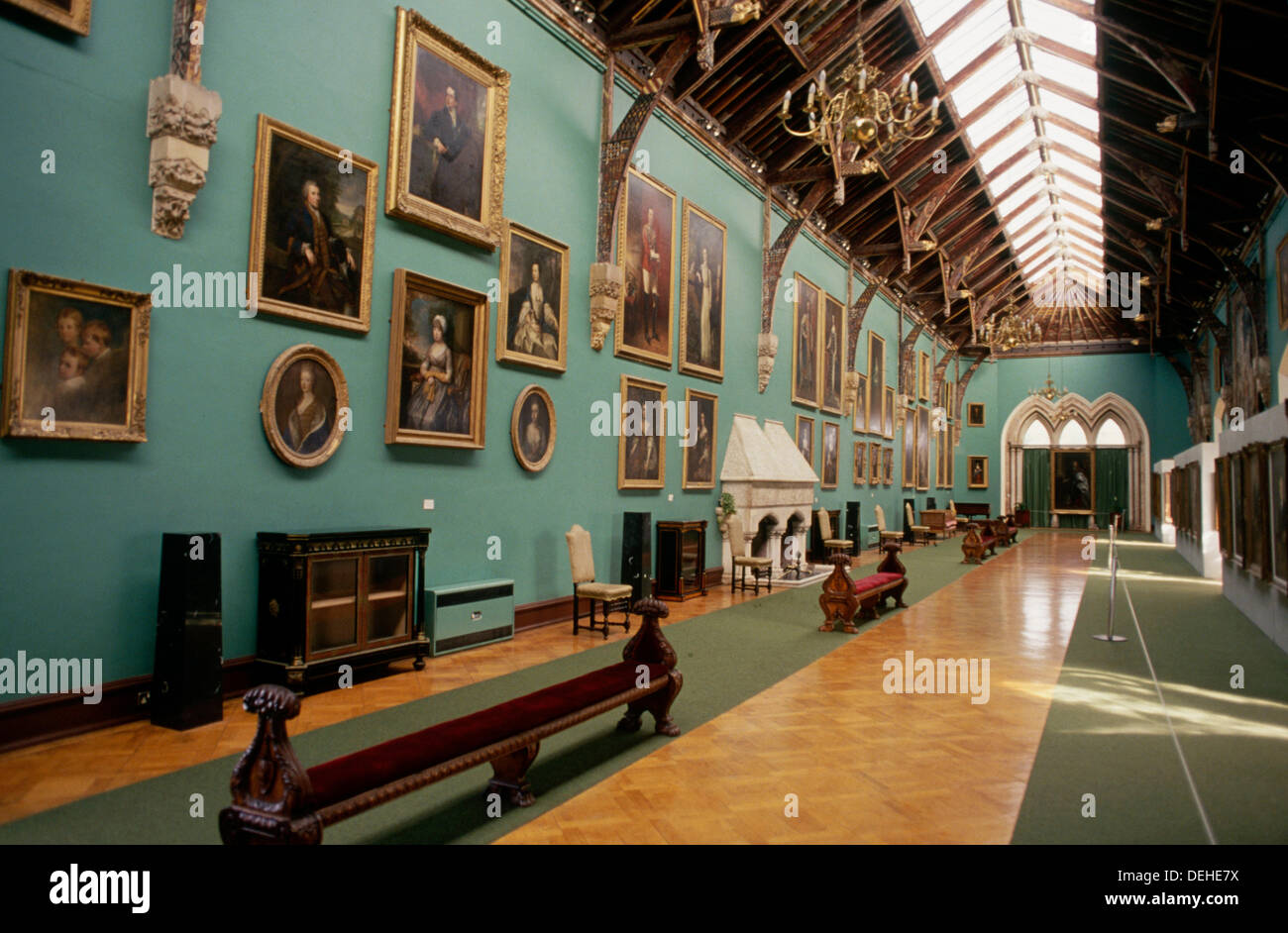 Great Hall of castle. Kilkenny, Co. Kilkenny. Ireland Stock Photo - Alamy