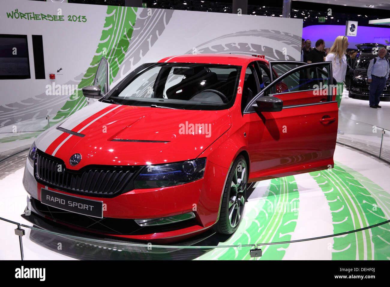International Motor Show in Frankfurt, Germany. Skoda Rapid Sport at ...