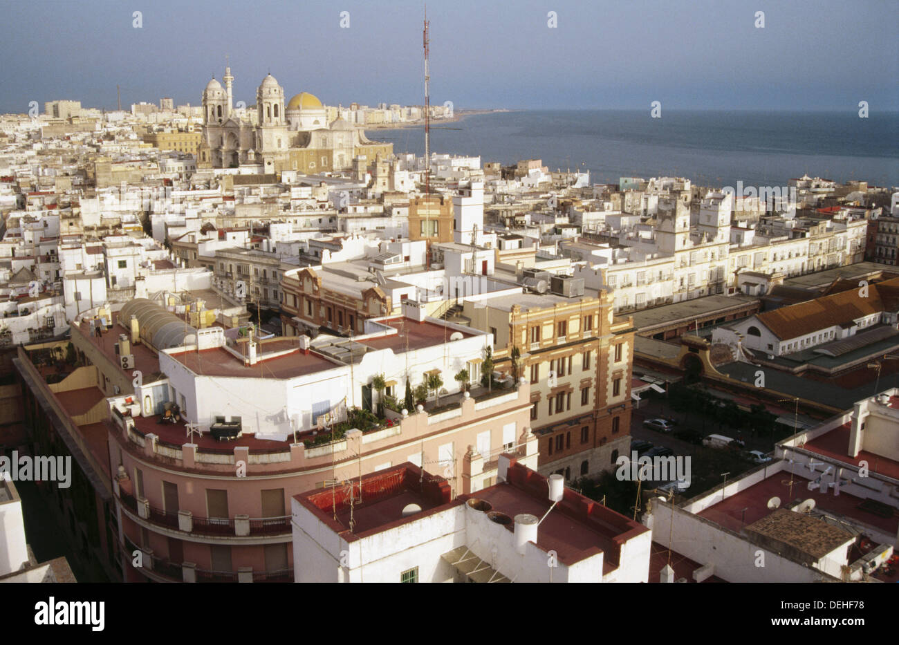 View of Cadiz and it´s Cathedral. Andalusia. Spain Stock Photo - Alamy