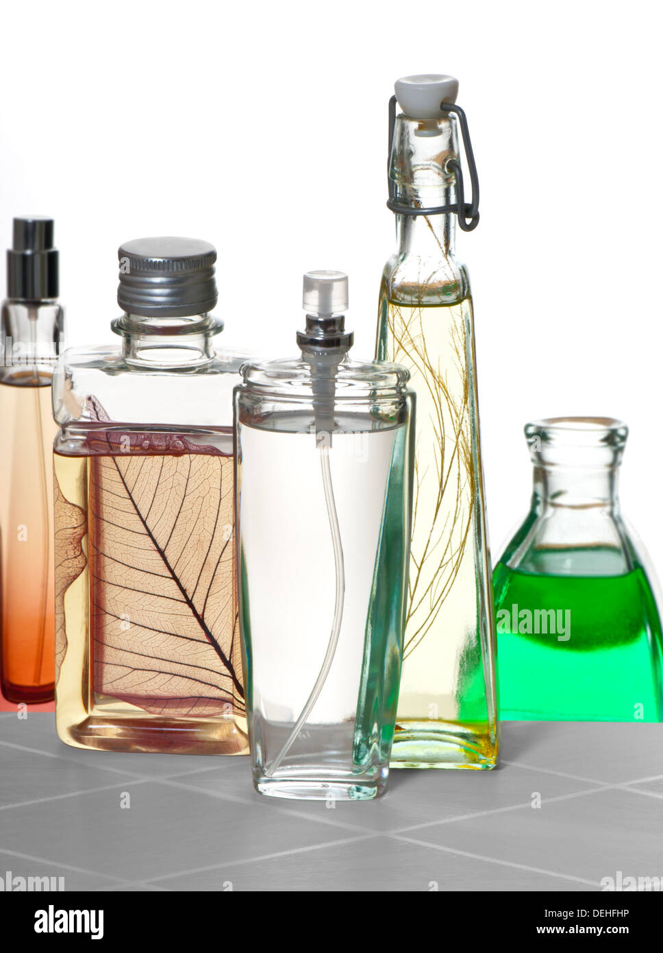 perfumes in the bathroom Stock Photo - Alamy