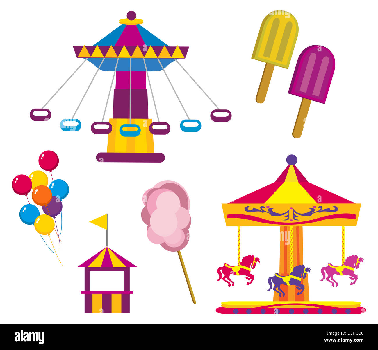 Frozen carousel Cut Out Stock Images & Pictures - Alamy