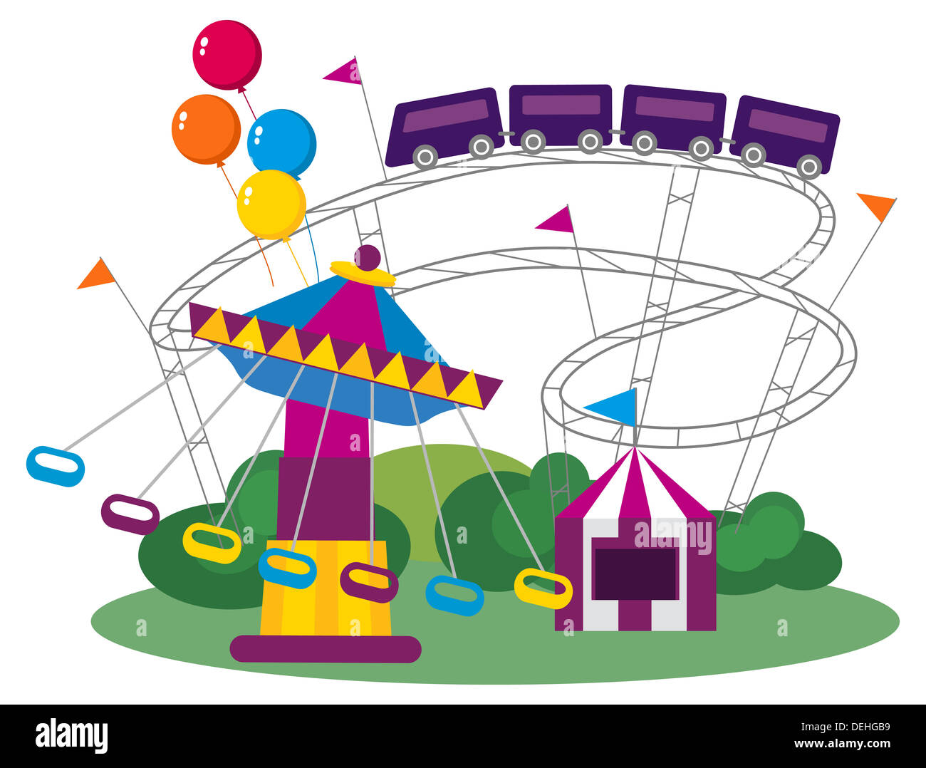 Fairground ride drawing hi-res stock photography and images - Alamy