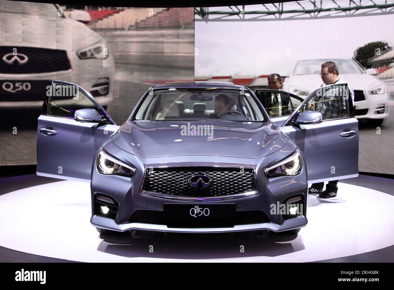 International Motor Show in Frankfurt, Germany. Infiniti Q50 at the ...