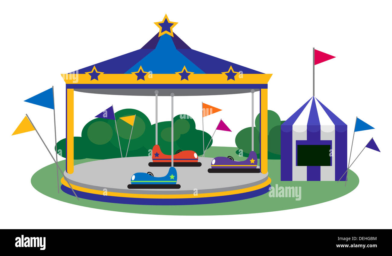 Fairground bumper cars Cut Out Stock Images & Pictures - Alamy