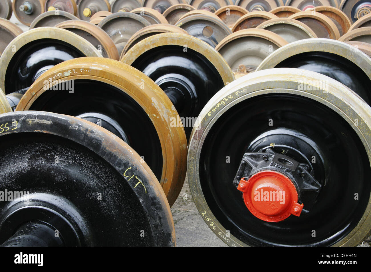 Railway axle axles hi-res stock photography and images - Alamy