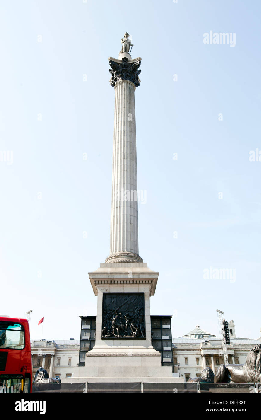 Nelson's Column Trafalgar Square London Stock Photo - Alamy