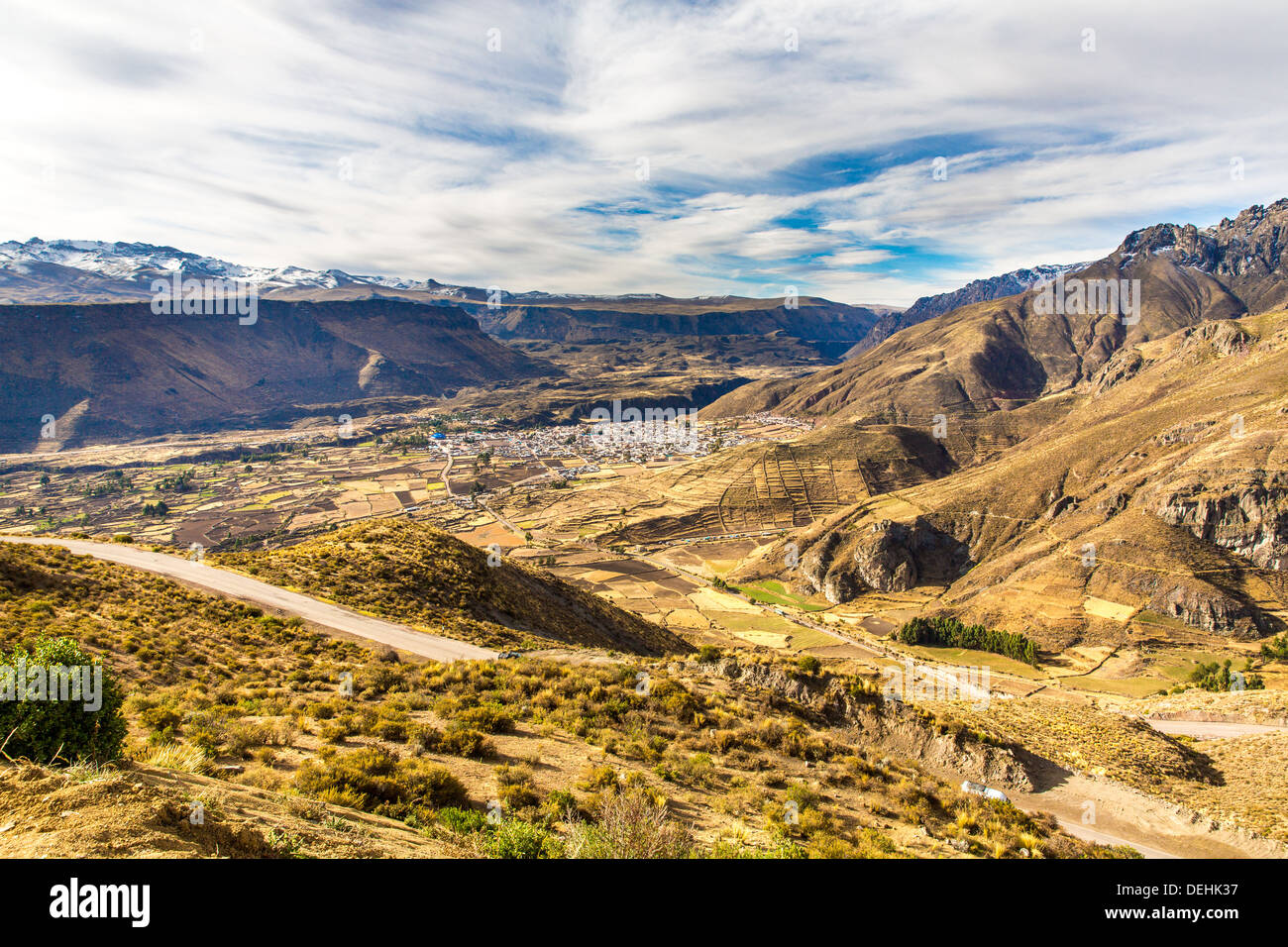 Colca Canyon, Peru,South America The Incas to build Farming terraces ...