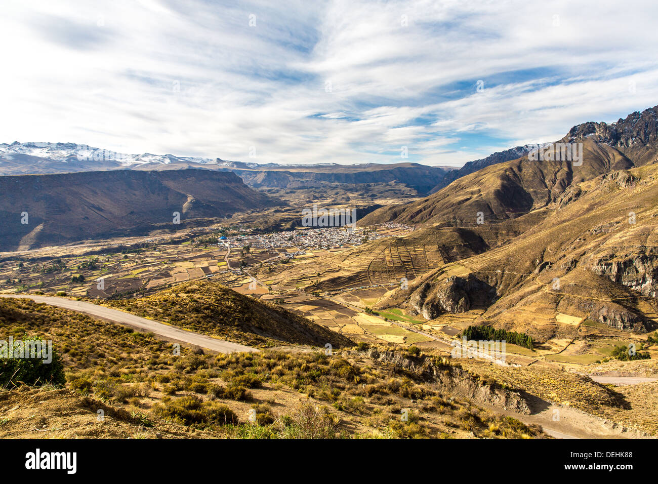 Colca Canyon, Peru,South America The Incas to build Farming terraces ...