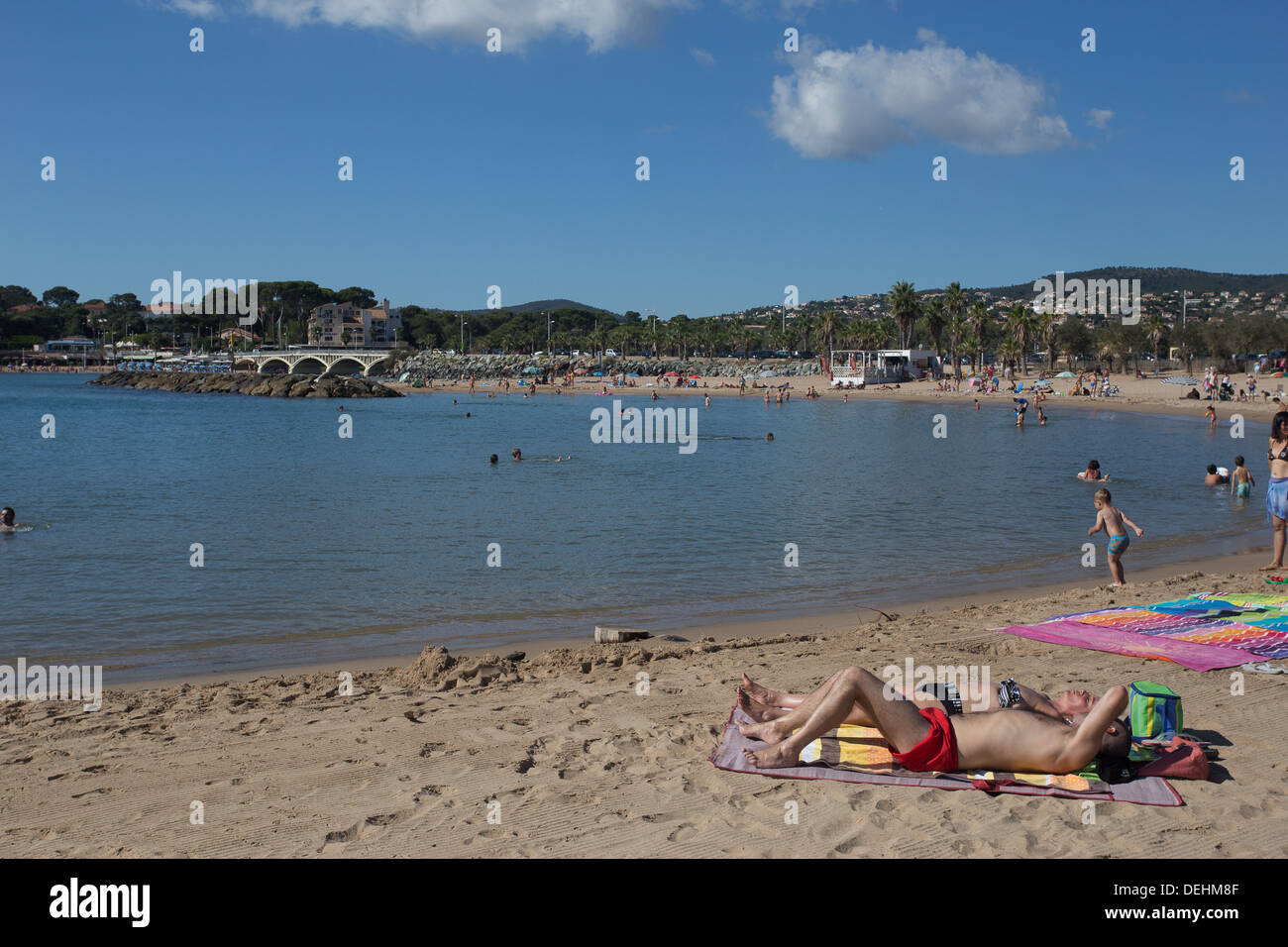 Frejus Cote d'Azur French Riviera France beach Stock Photo - Alamy
