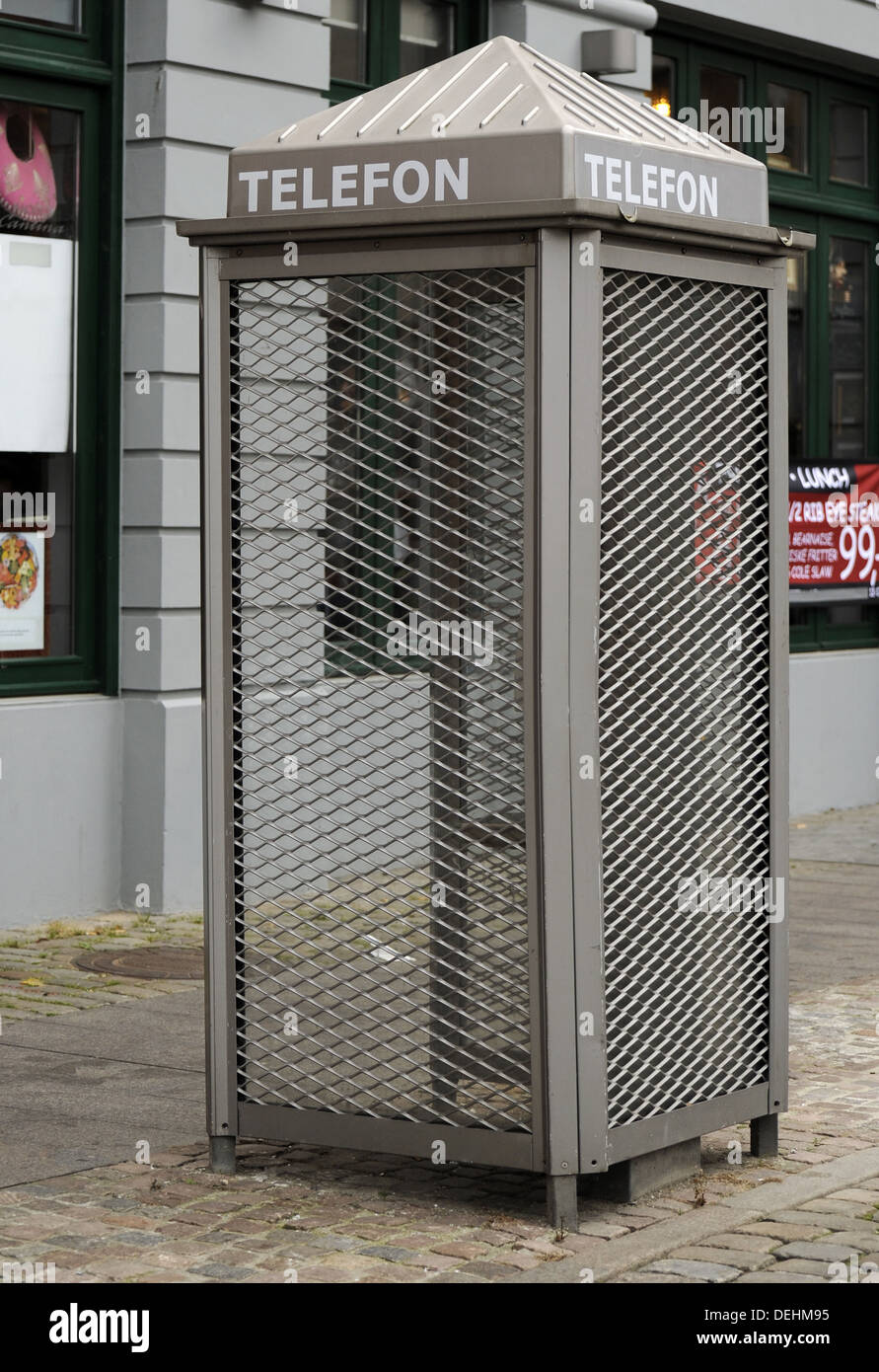 Phone booth. Aarhus. Denmark Stock Photo - Alamy