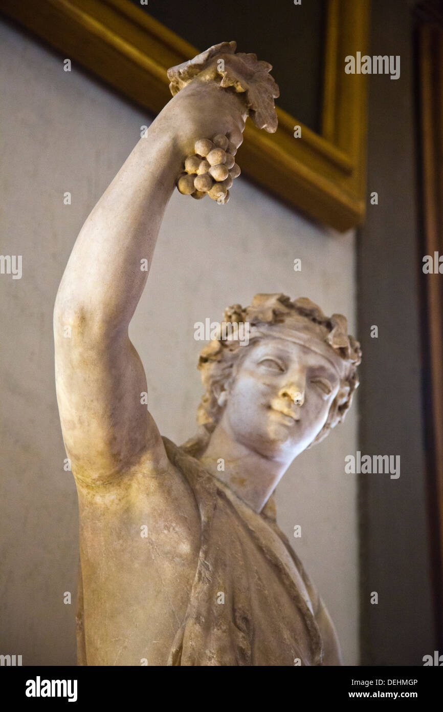 Statue in an art museum, Uffizi Museum, Florence, Tuscany, Italy Stock ...