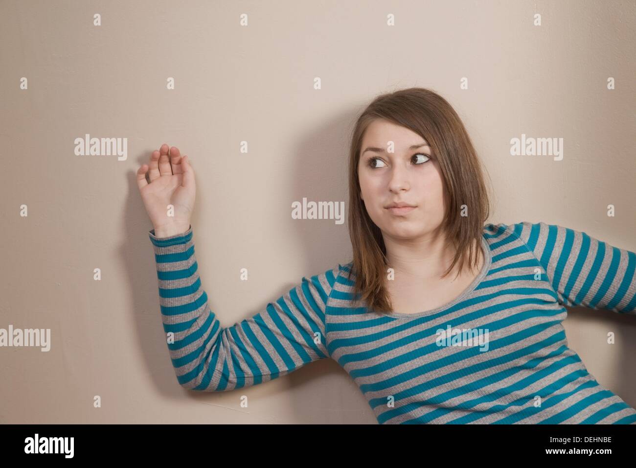 Trouble Troubled Teen Girl Female One High Resolution Stock Photography ...