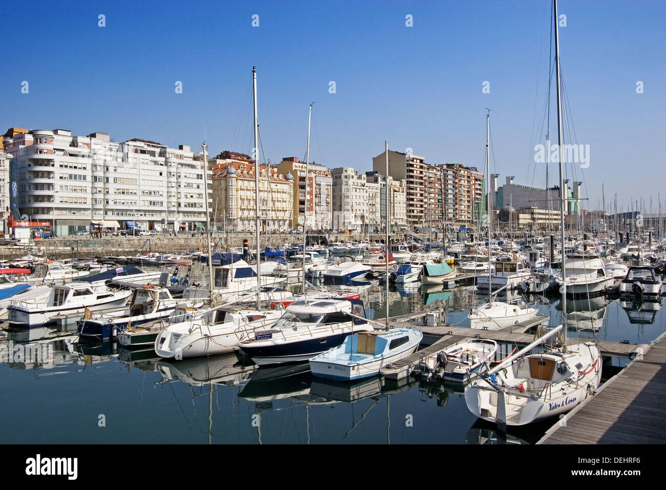 Puertochico and Castelar from Muelle de Calderón, Santander. Cantabria ...