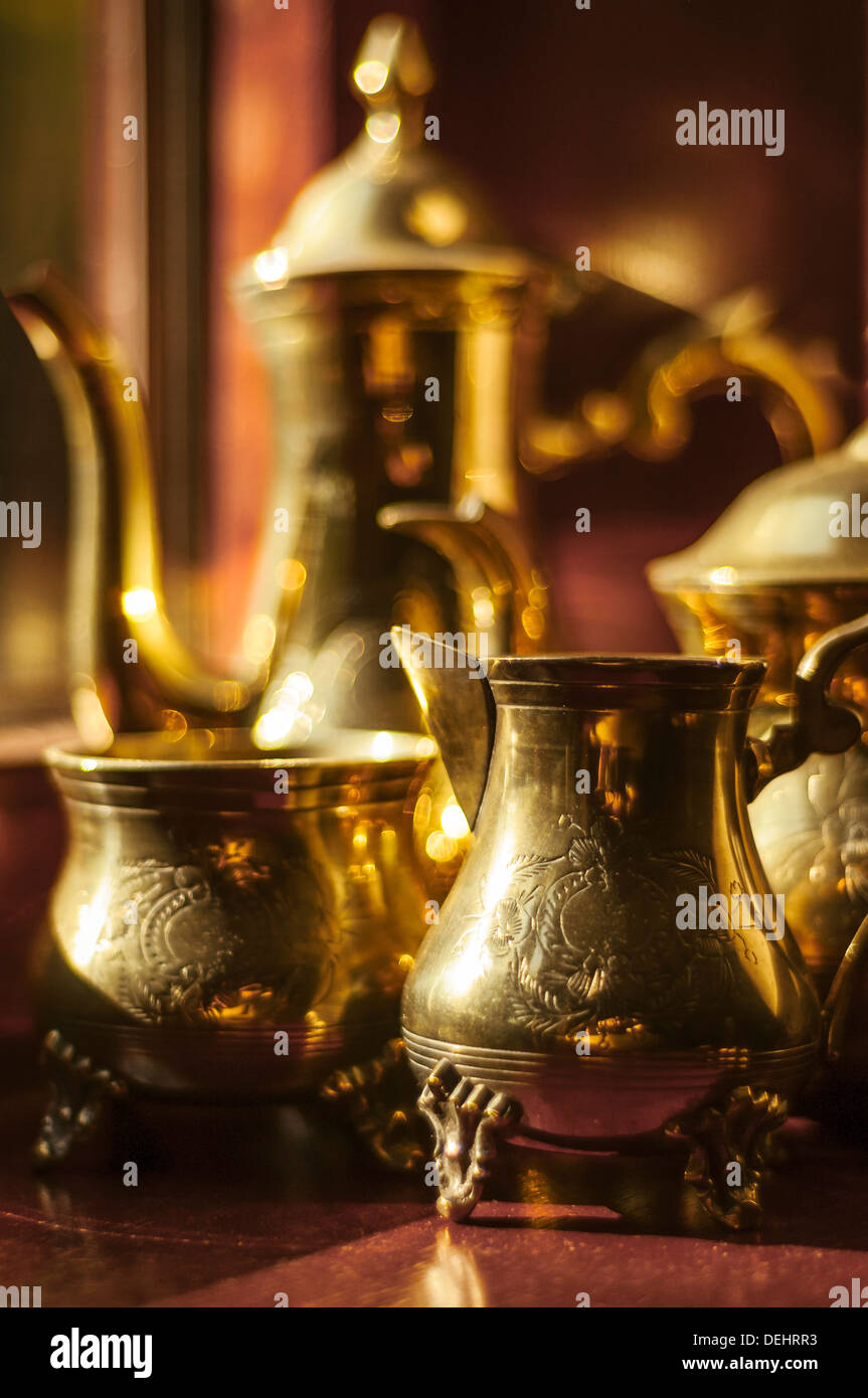 A quintessentially English tea service photographed with a shallow ...
