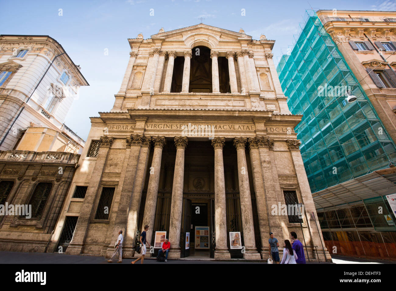 Facade of a building, Rome, Lazio, Italy Stock Photo - Alamy