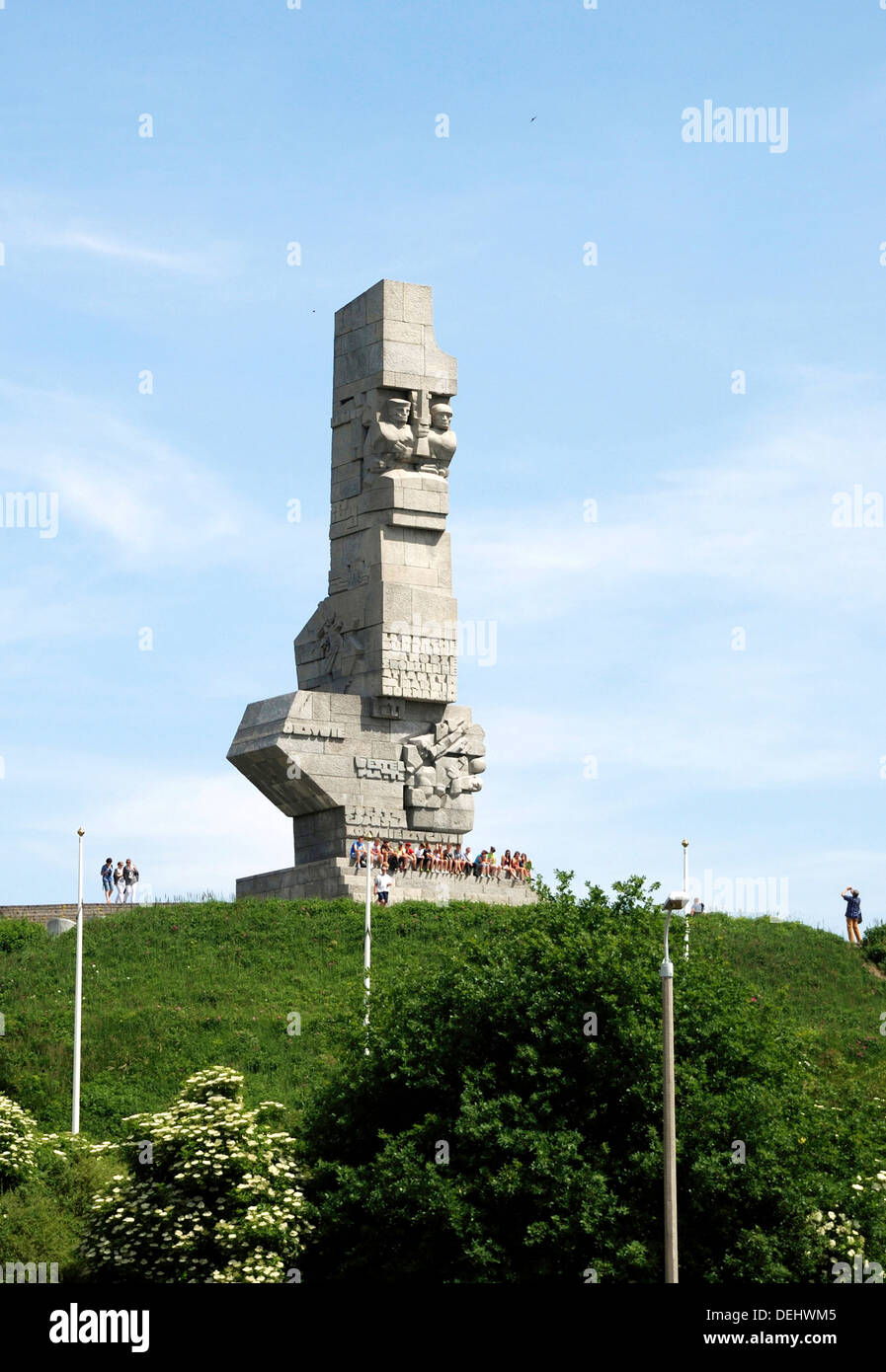 Monument on the Westerplatte in memory of the Polish defenders of ...
