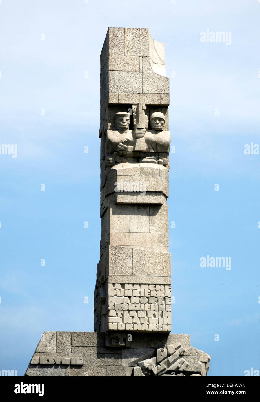 Monument on the Westerplatte in memory of the Polish defenders of ...