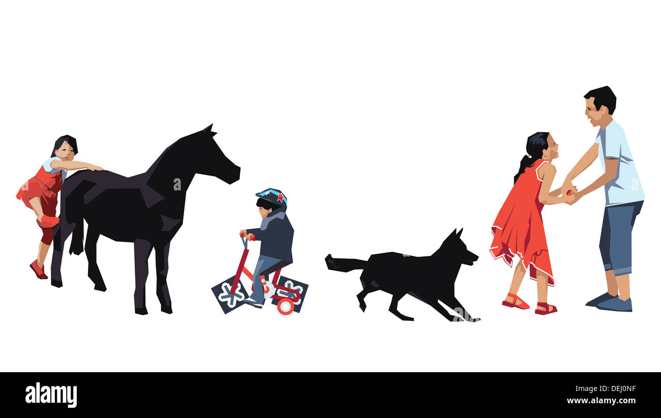 Children - Design Elements Stock Photo - Alamy