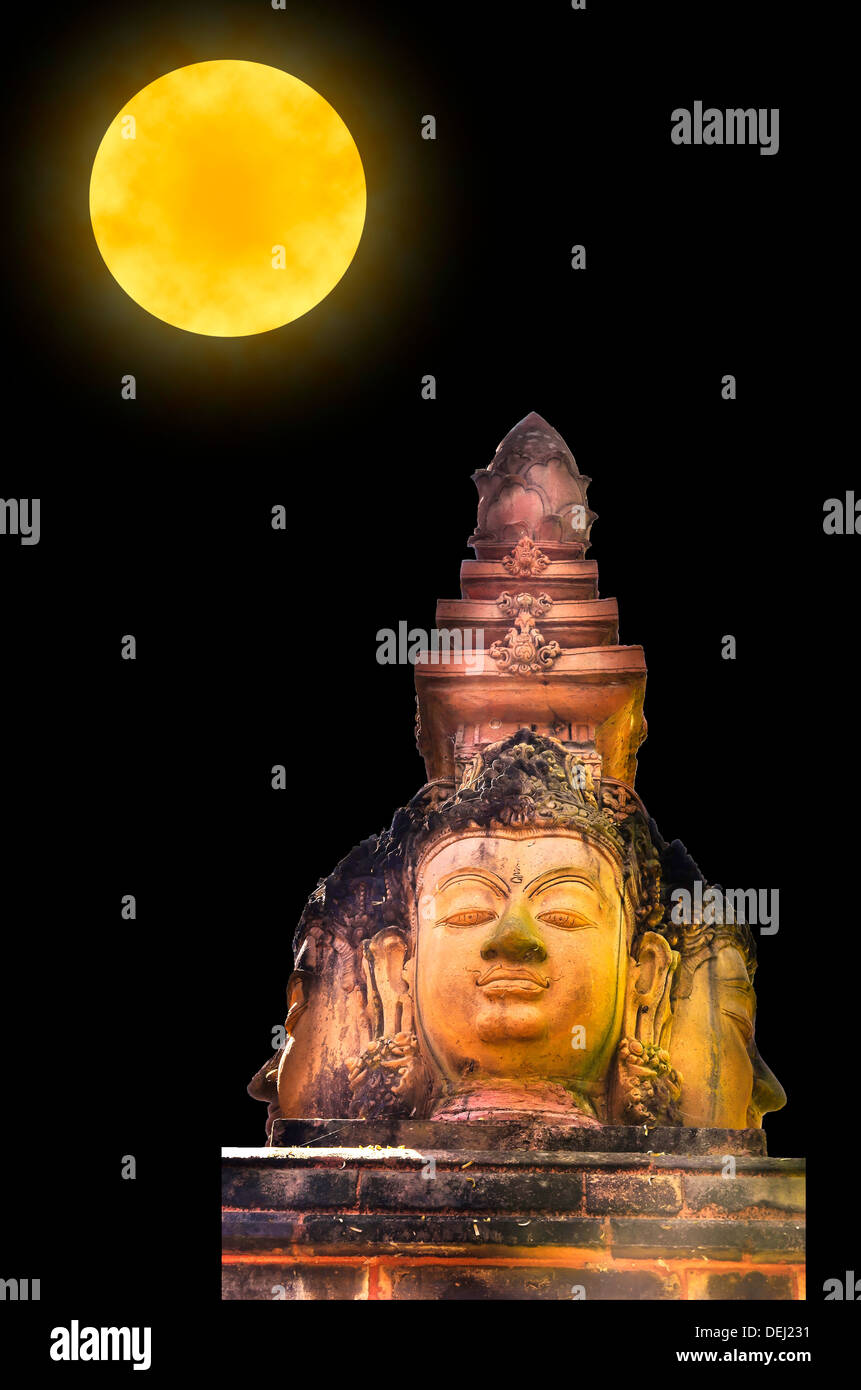 Buddha and full moon hi-res stock photography and images - Alamy