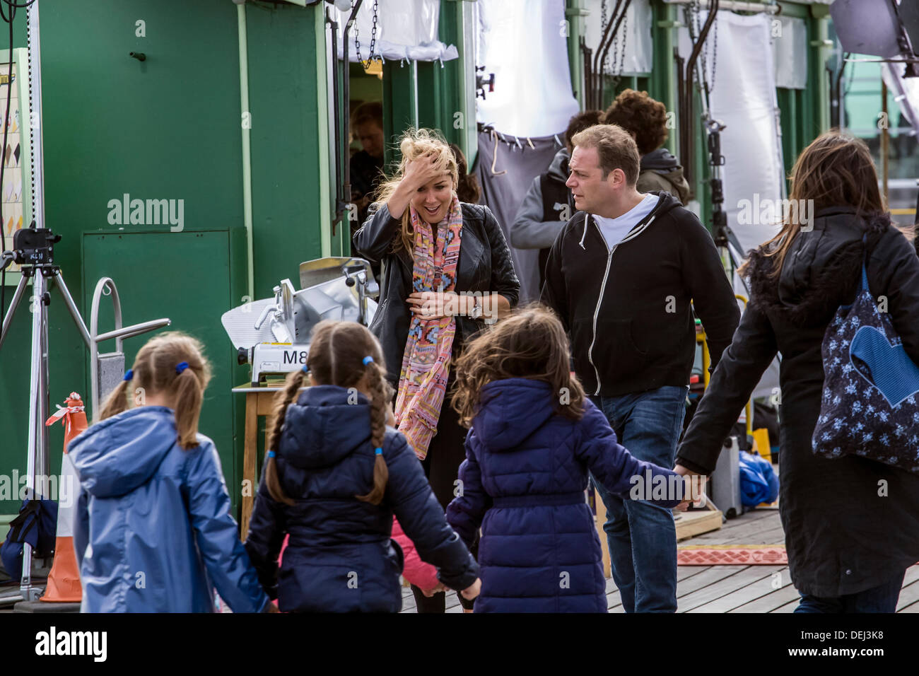 Actress Clare Sweeney and Actor John Thomson Leaving the Set of Jamie ...