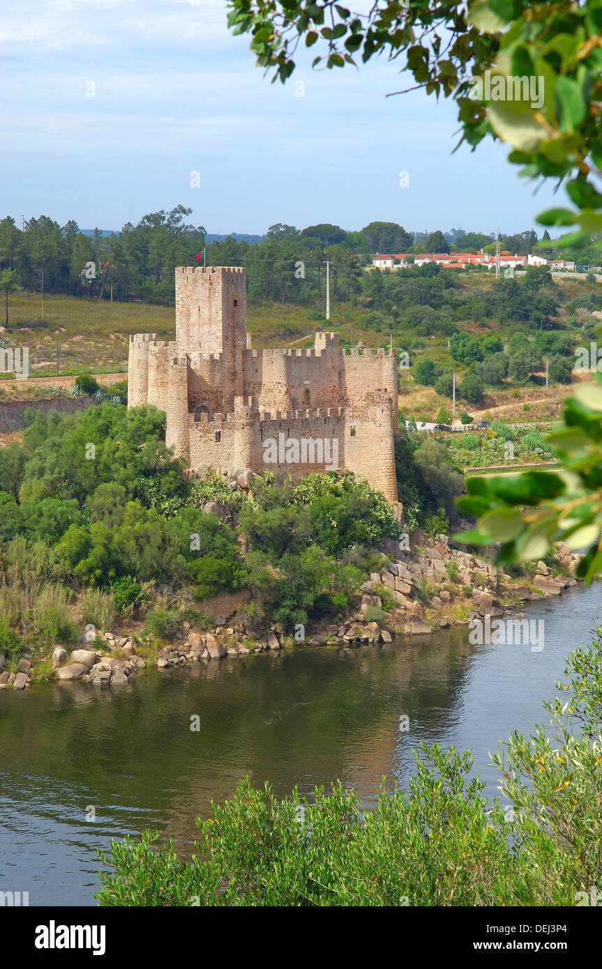 Almourol, Templar Castle and River Tejo, Ribatejo District , Near Tomar ...