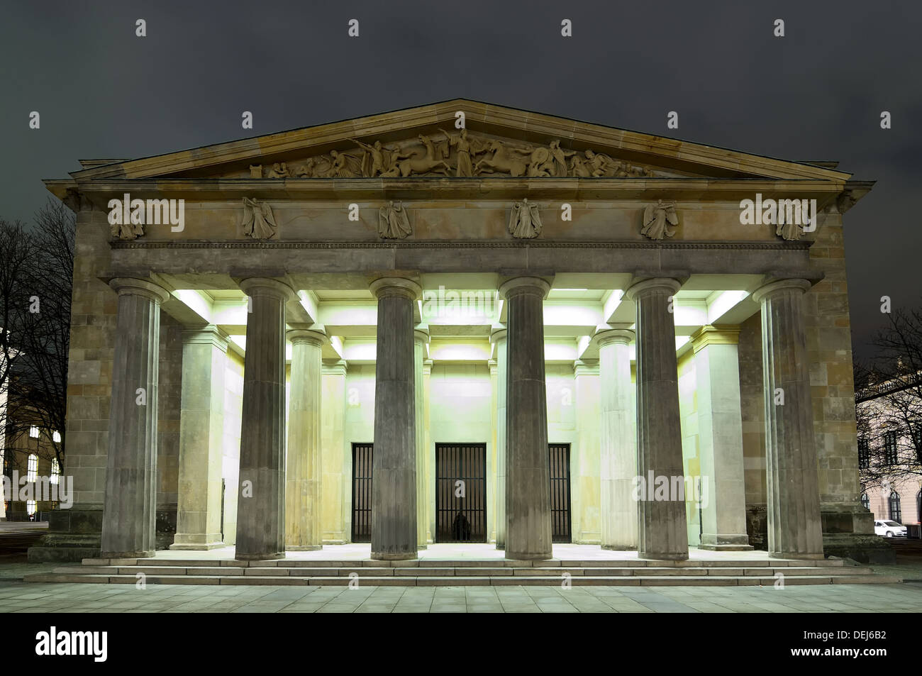 neue wache in berlin, germany, at night Stock Photo - Alamy