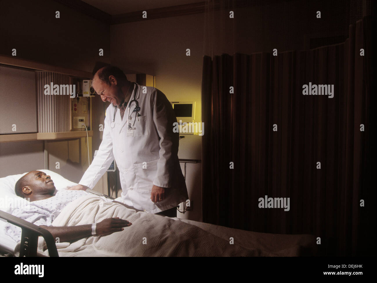 Hospital Room With Patient At Night