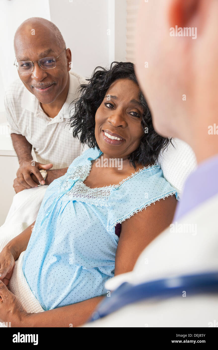 Happy Patient In Hospital Bed