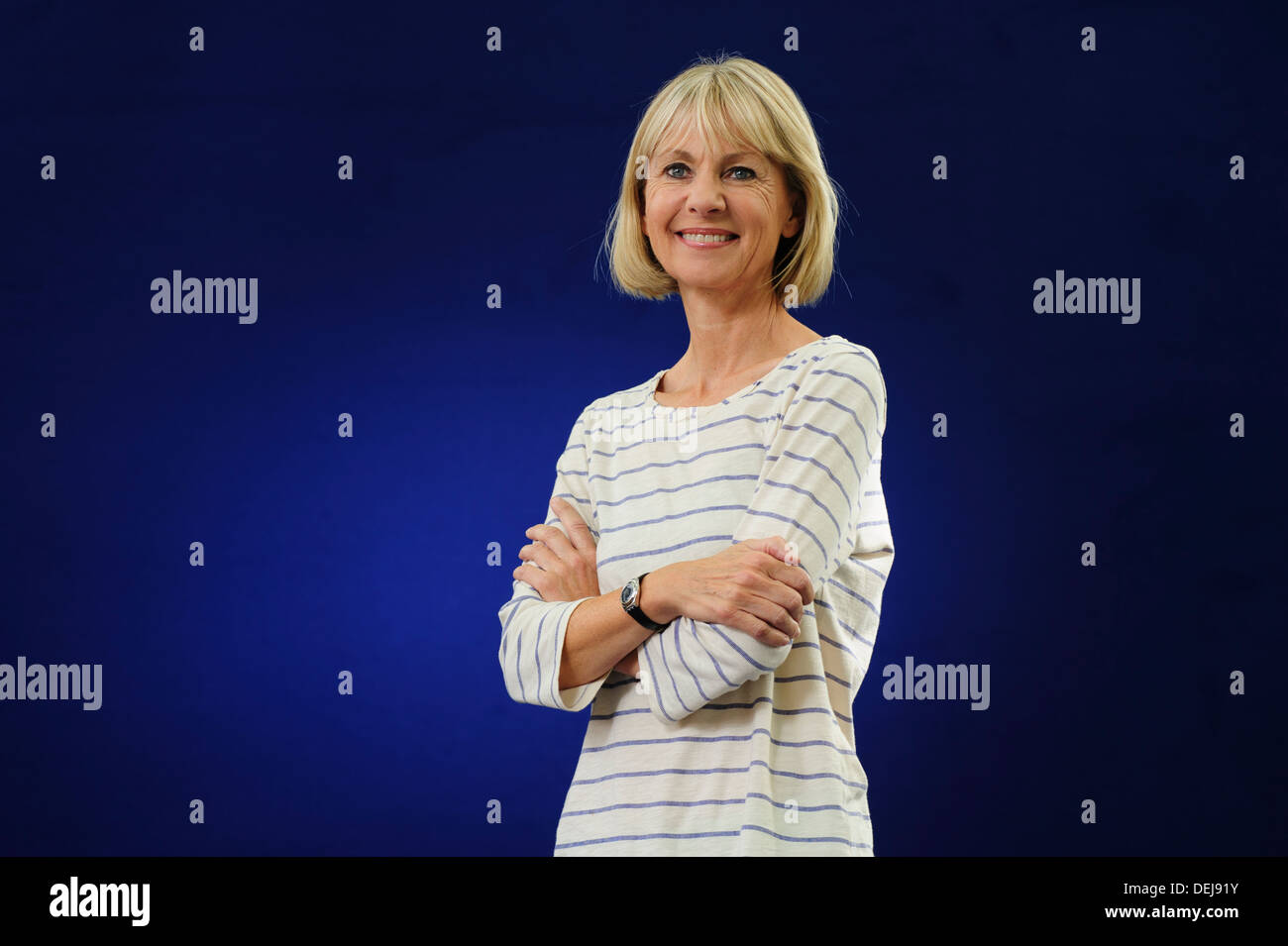 Kate Moose OBE, English author and broadcaster, attending the Edinburgh ...