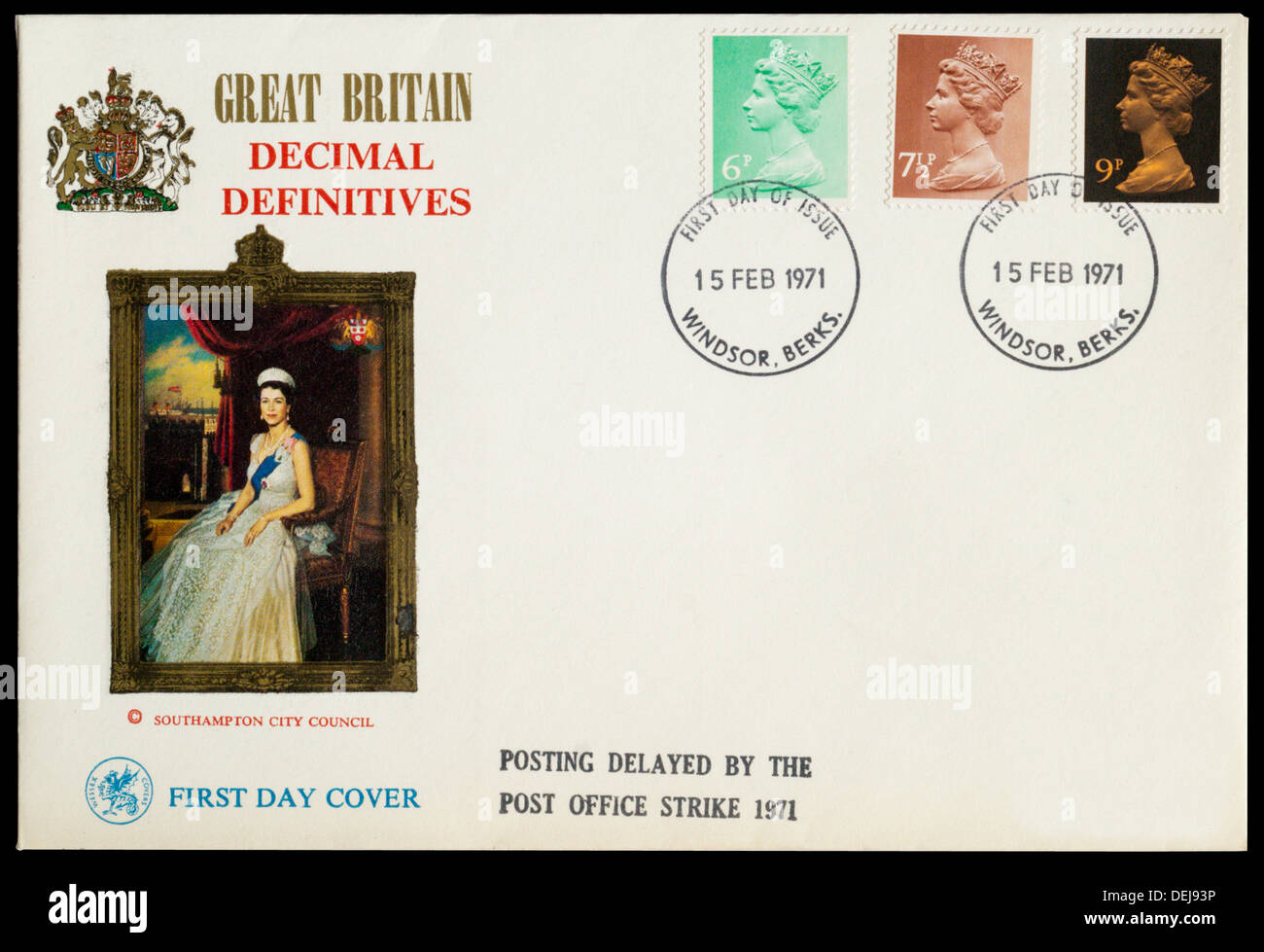 United kingdom postage stamp 9p hi-res stock photography and images - Alamy