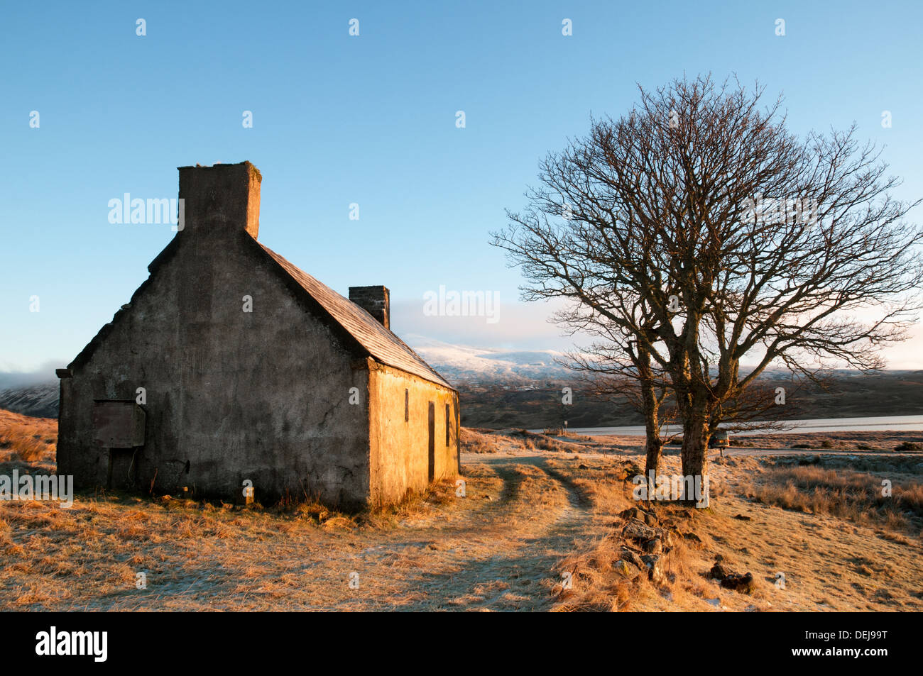 Beinn Stumanadh from the abandoned cottage at Lettermore, Loch Loyal ...