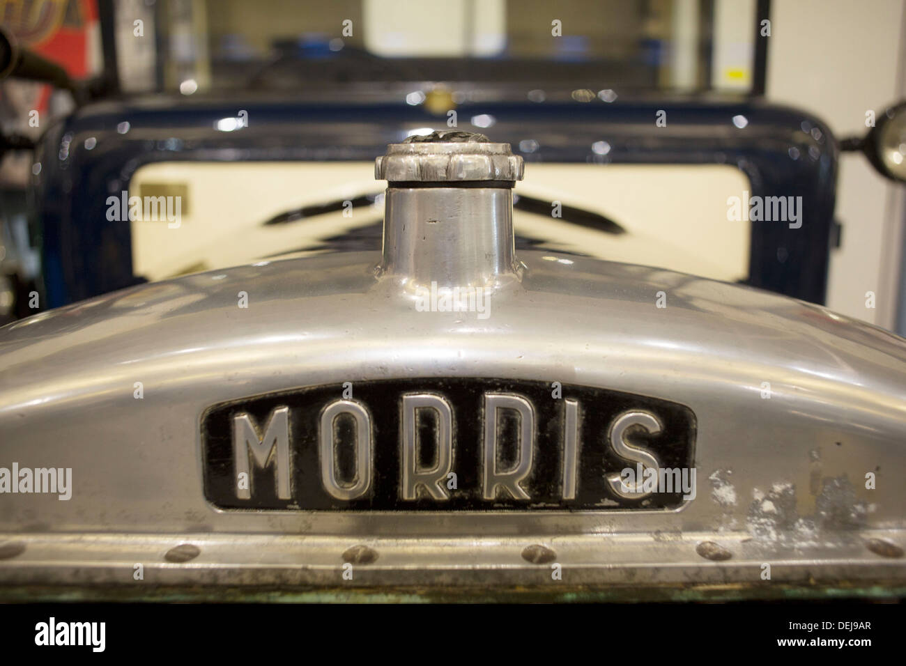 Badge of a Morris car. Heritage Motor Centre is the largest collection ...