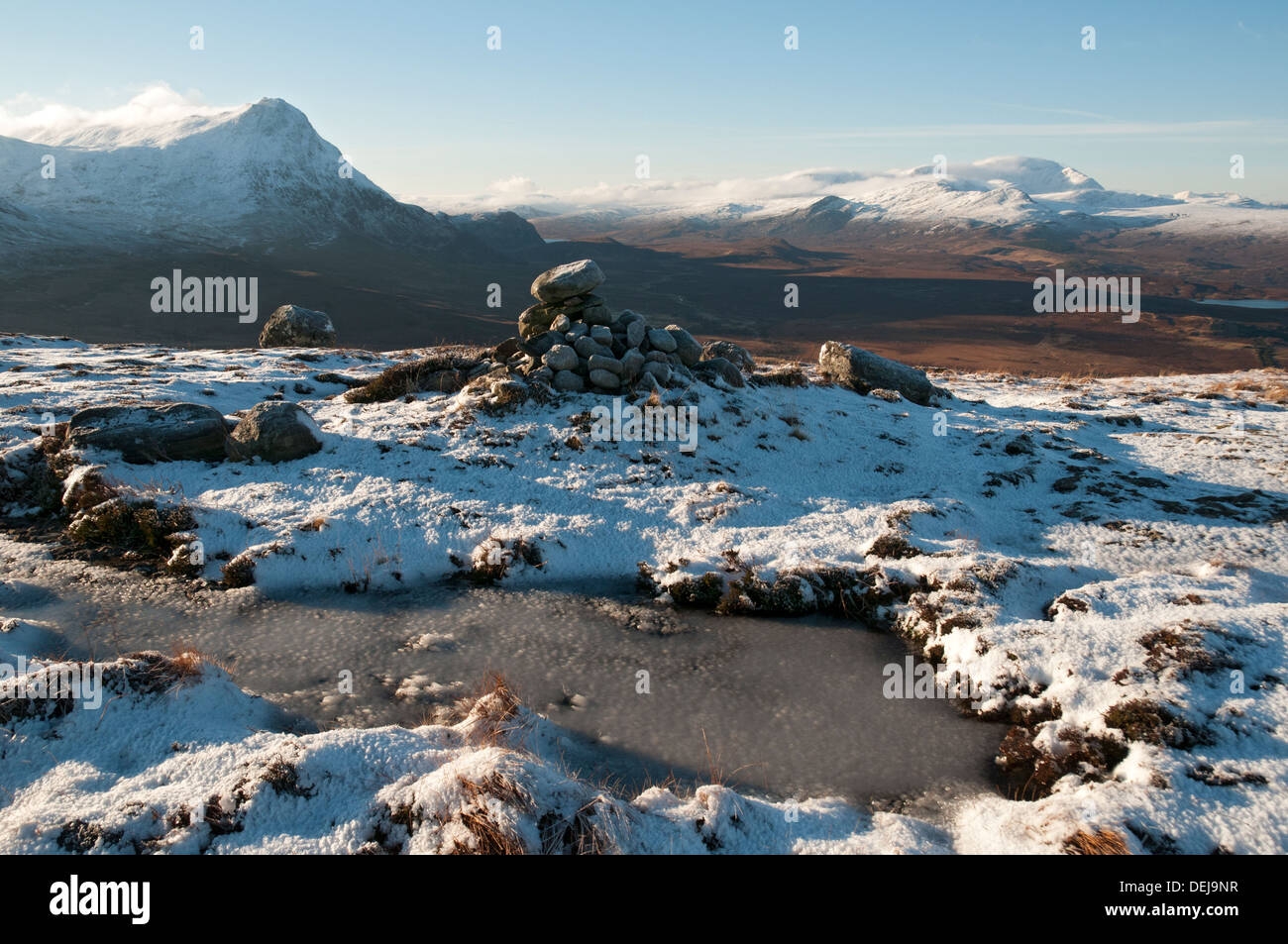 Ben Loyal and Ben Hope from Cnoc Craggie, near Tongue, Sutherland ...