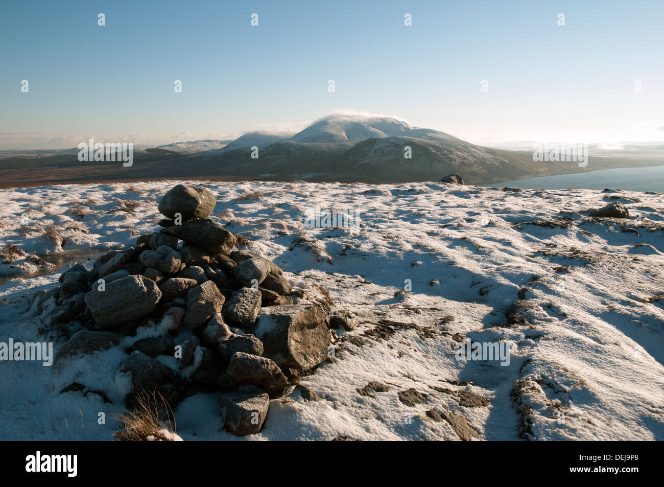 Beinn Stumanadh and Loch Loyal, from Cnoc Craggie, near Tongue ...