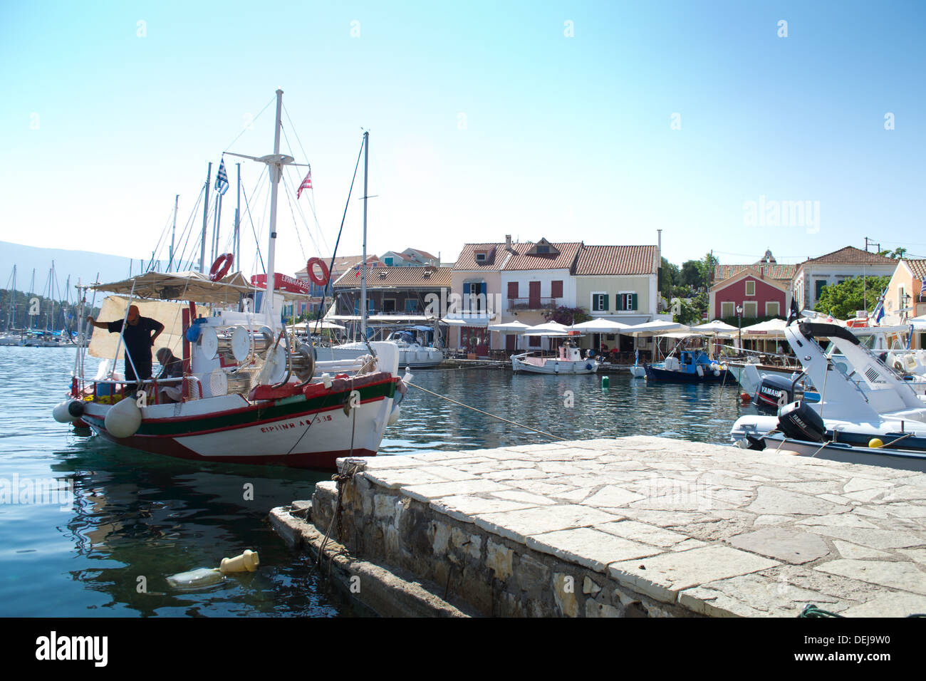 Harbour in Greece Stock Photo - Alamy