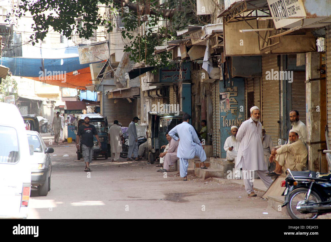 Shops seen closed after killing of Zafar Baloch, a prominent leader of ...