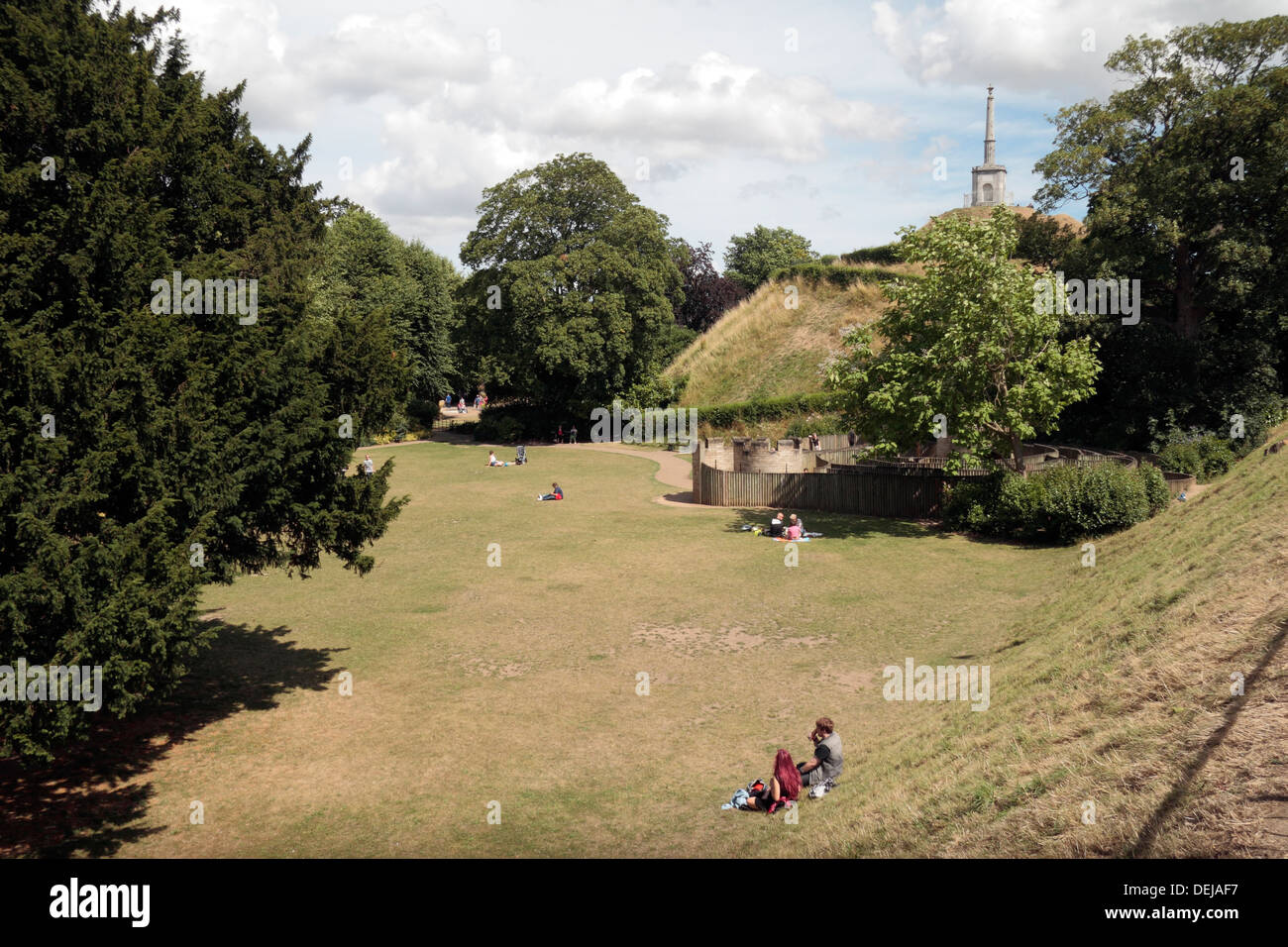 Dane John Gardens with Dane John Mound, located inside the Roman city ...