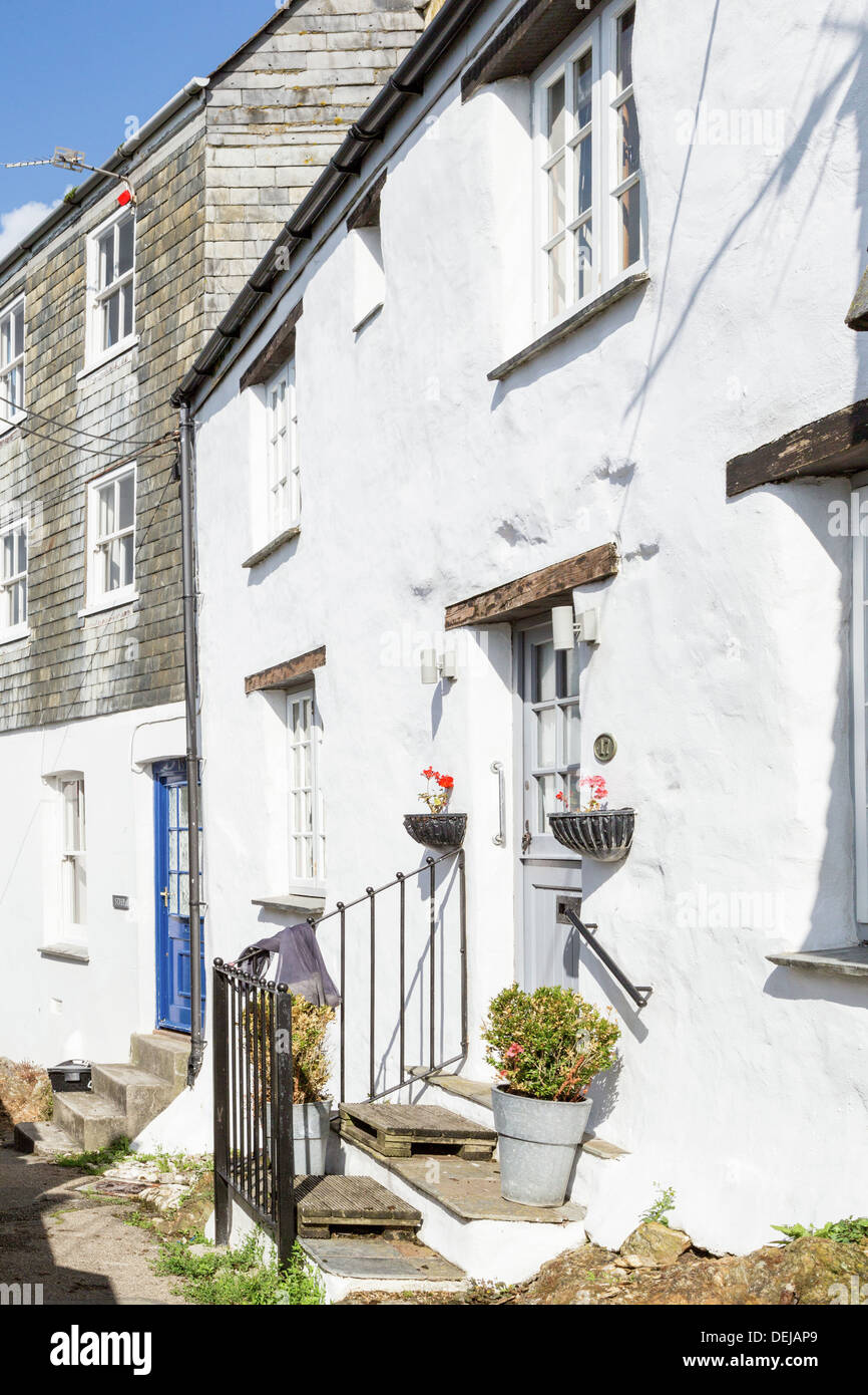 harbour side street in mevagissey harbour Stock Photo - Alamy