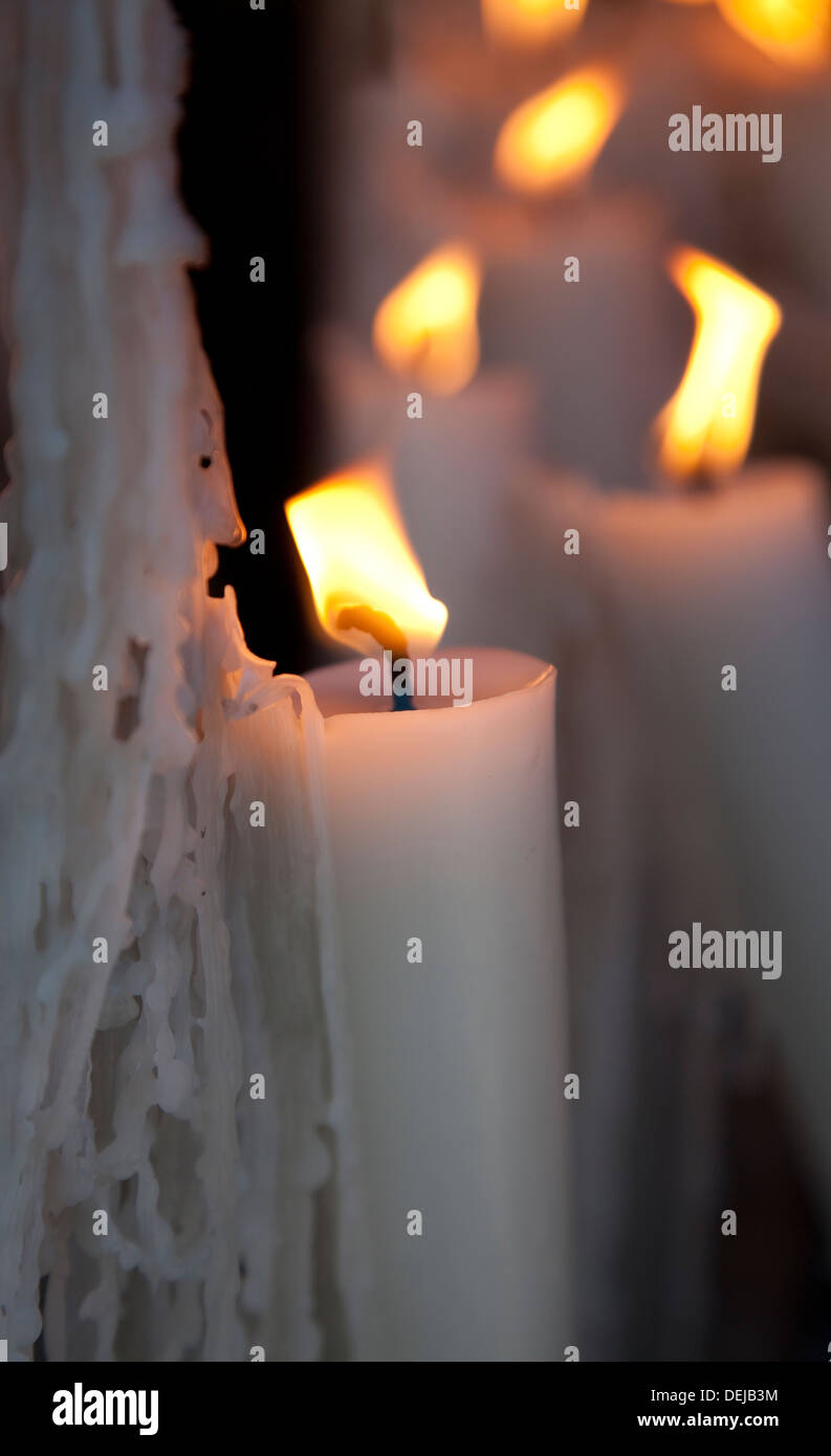 Candles in grotto hi-res stock photography and images - Alamy
