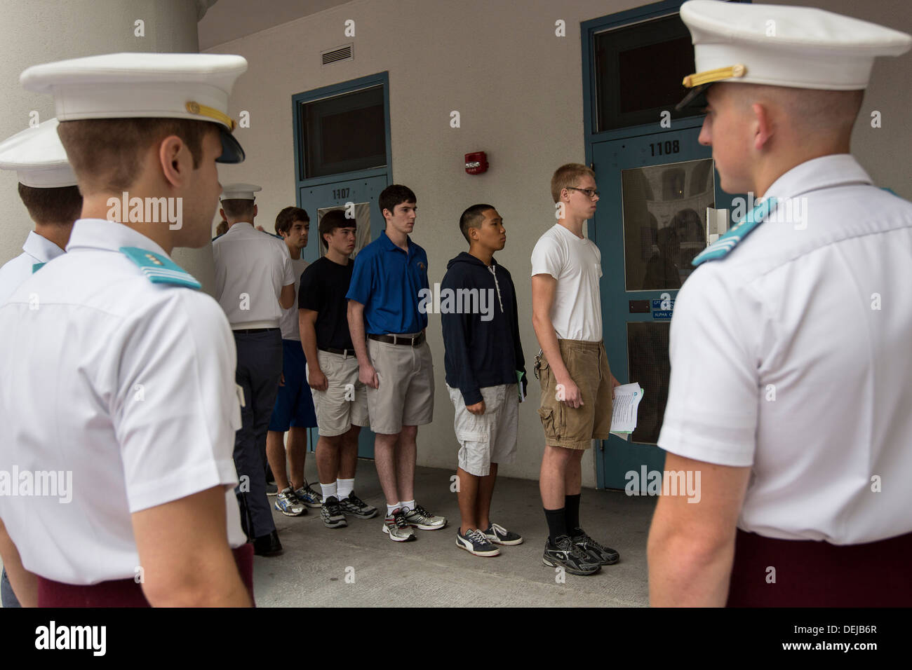 Incoming Citadel freshman known as knobs line up watched by ...