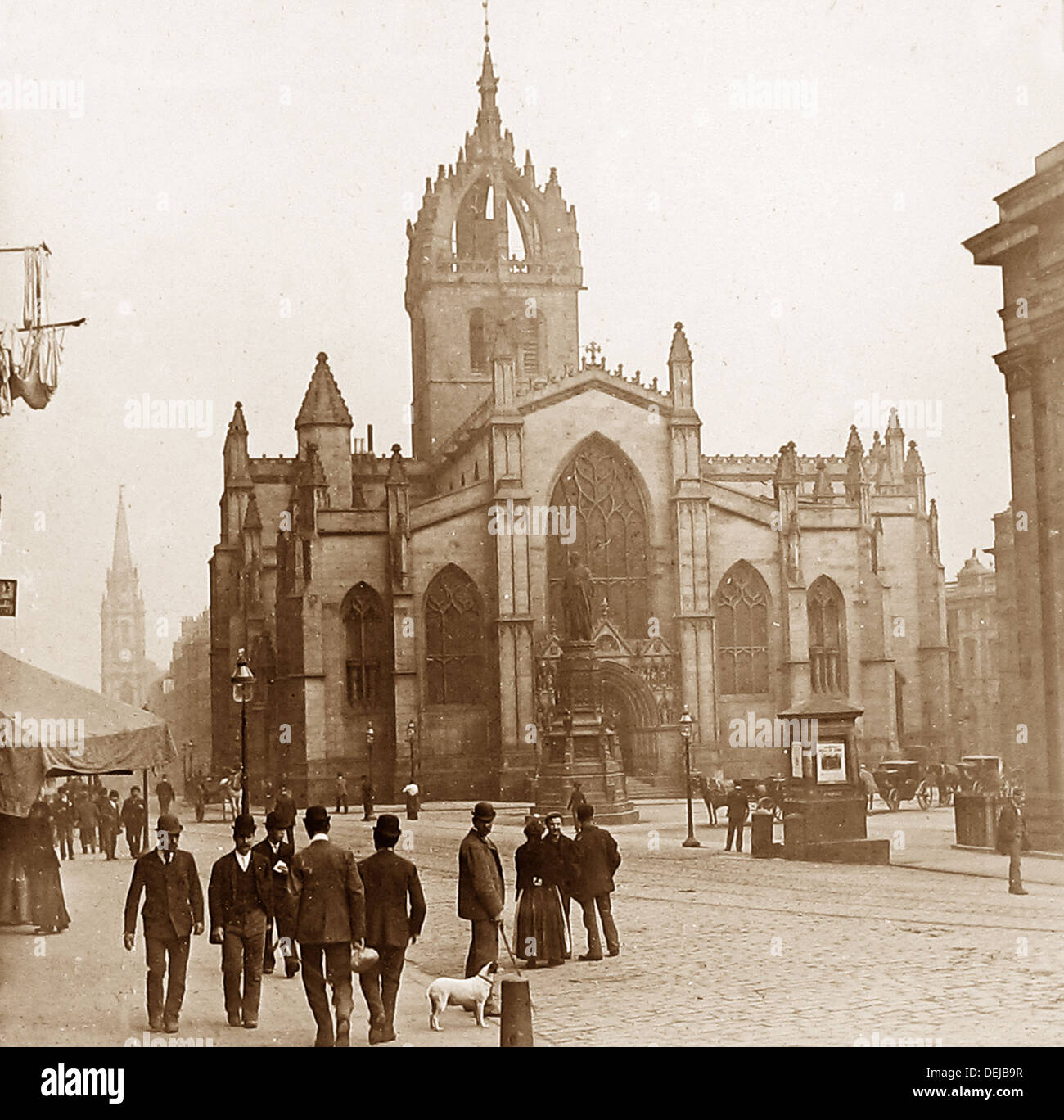 Edinburgh St. Giles Cathedral Royal Mile Victorian period Stock Photo ...