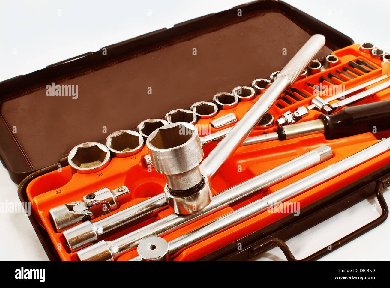 Set tools in orange hi-res stock photography and images - Alamy