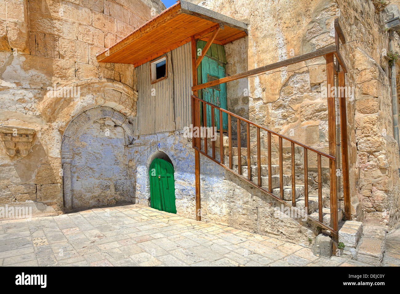 Small cell of the Coptic Orthodox Church situated on the roof of the ...
