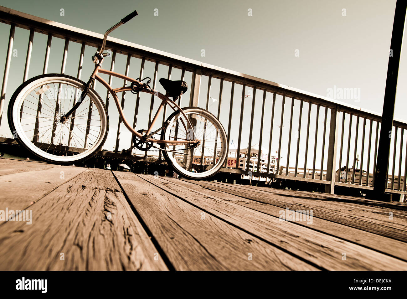 beach Cruiser bicycle shot taken in Sant Cruz USA Stock Photo - Alamy