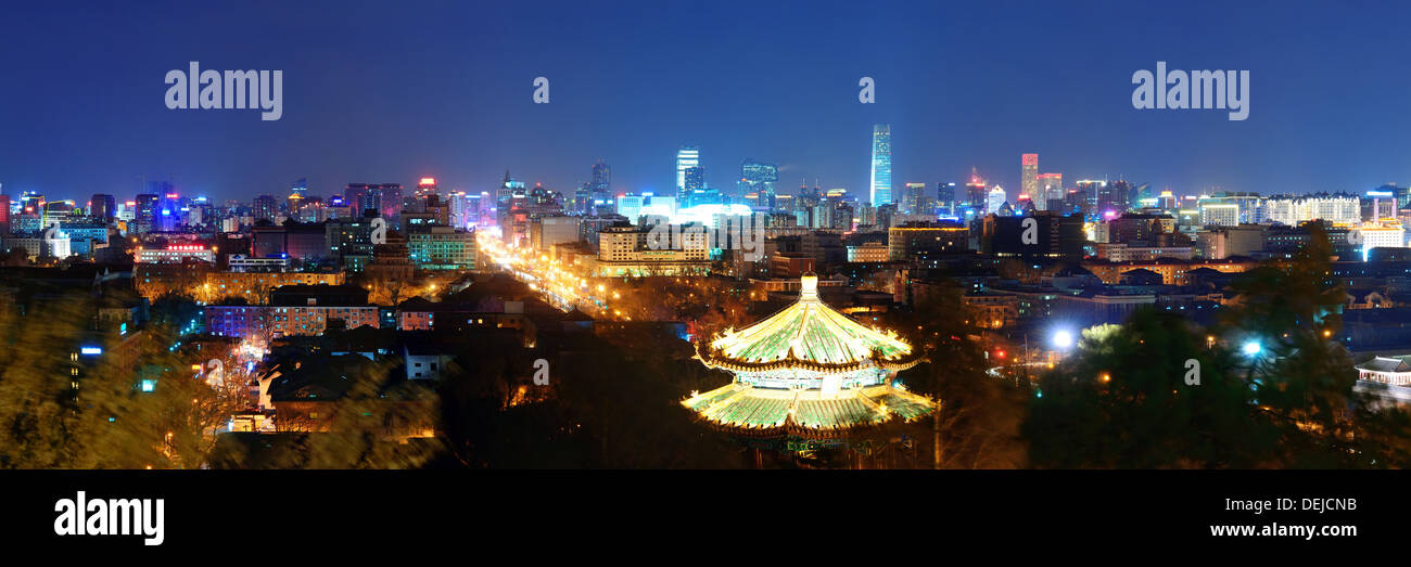 Beijing urban architecture and city skyline at night Stock Photo - Alamy