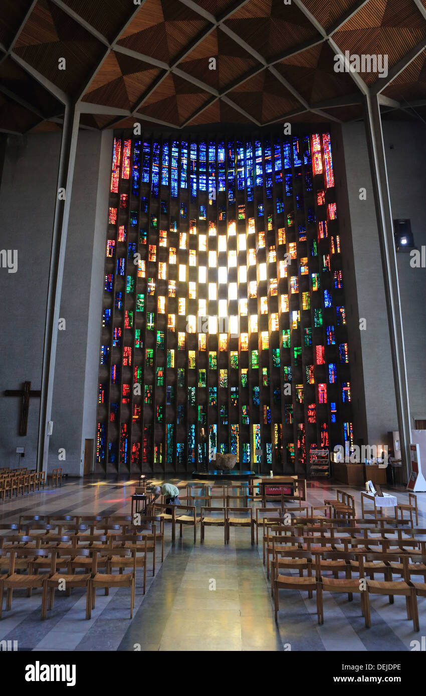 The beautiful stained glass Baptistry window in the new Coventry ...