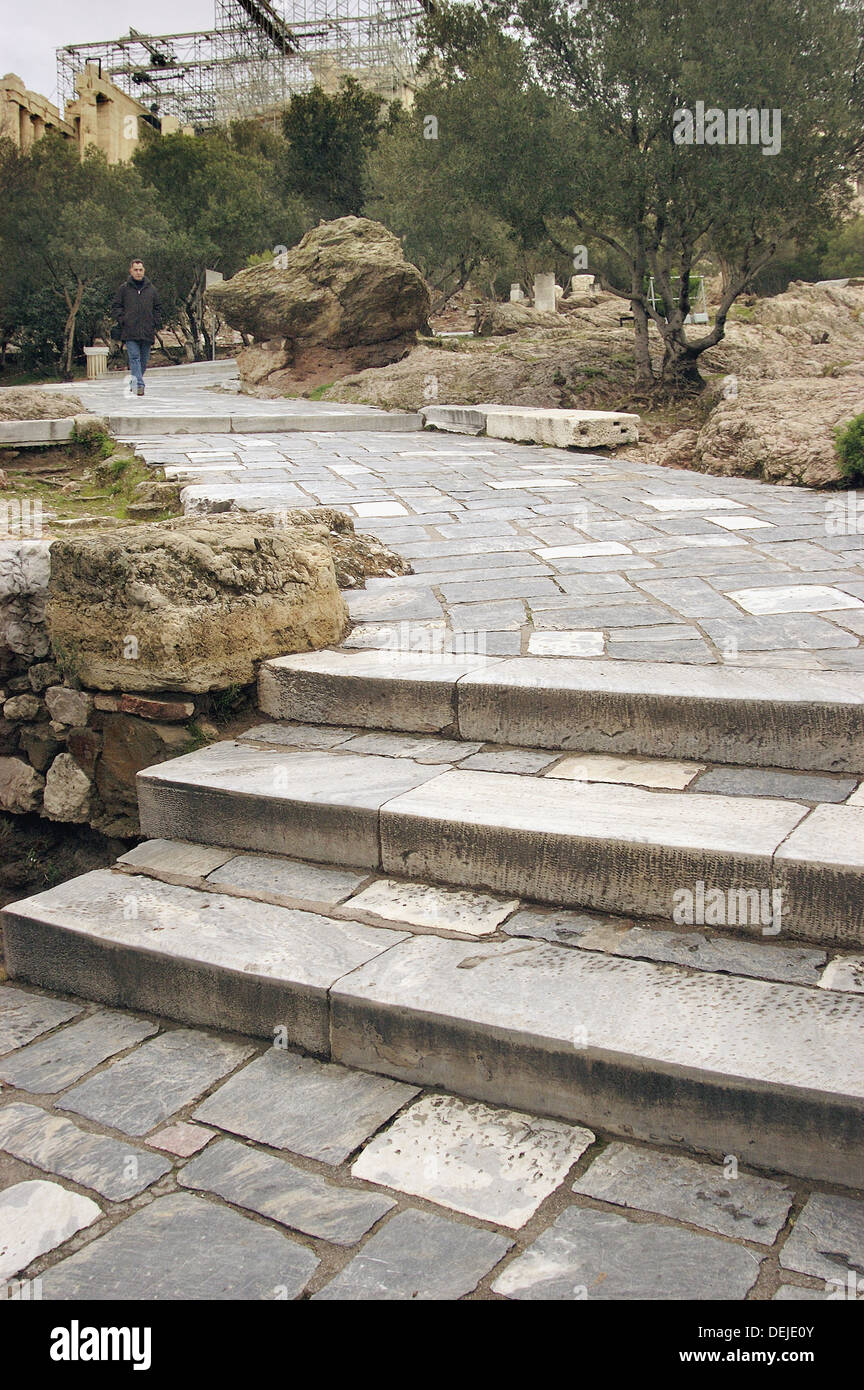 Pavement the acropolis hi-res stock photography and images - Alamy