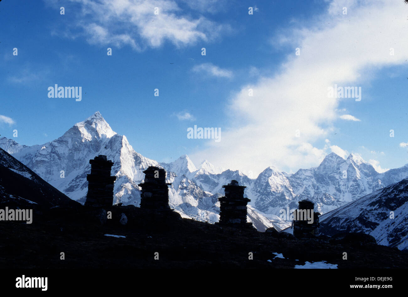 nepal, mountain, travel, himalaya, landscape, trekking, asia Stock ...